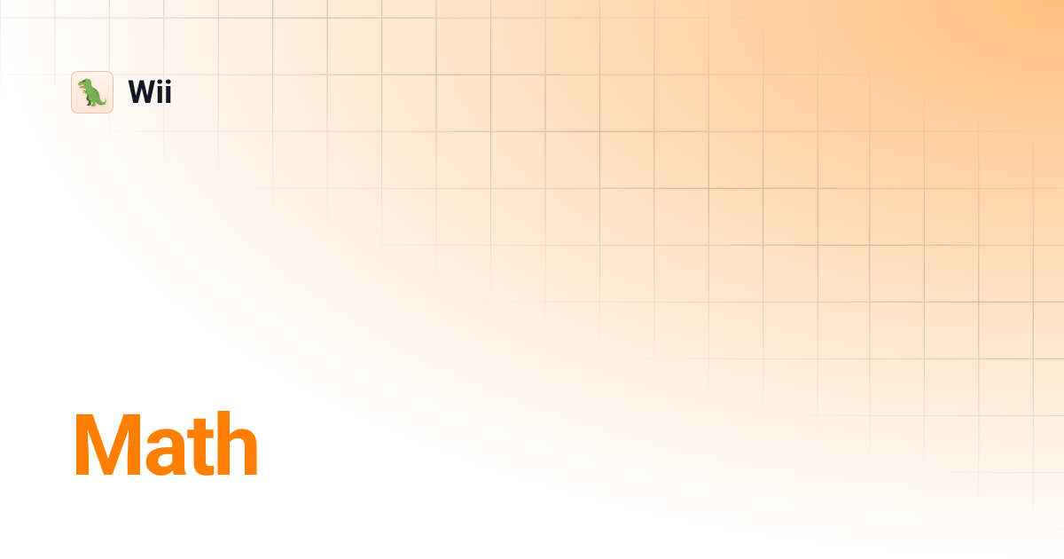 Math | Wii