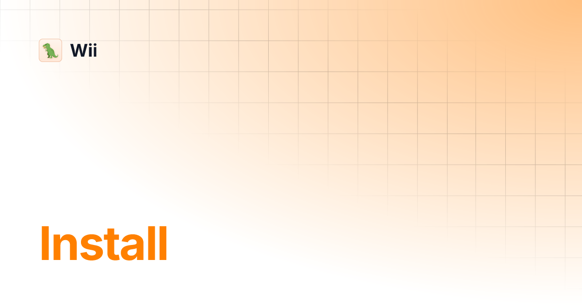 Install | Wii