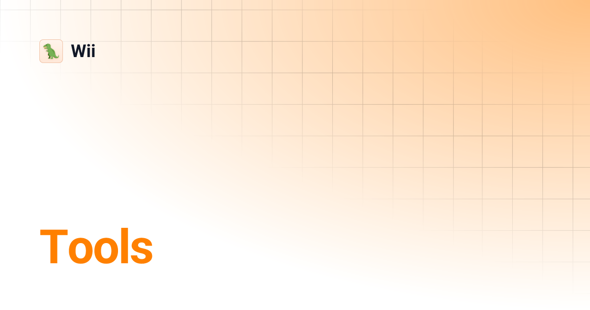 Tools | Wii