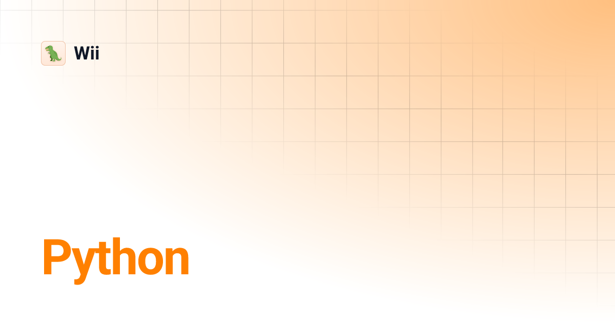 Python | Wii