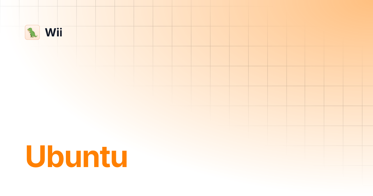 Ubuntu | Wii